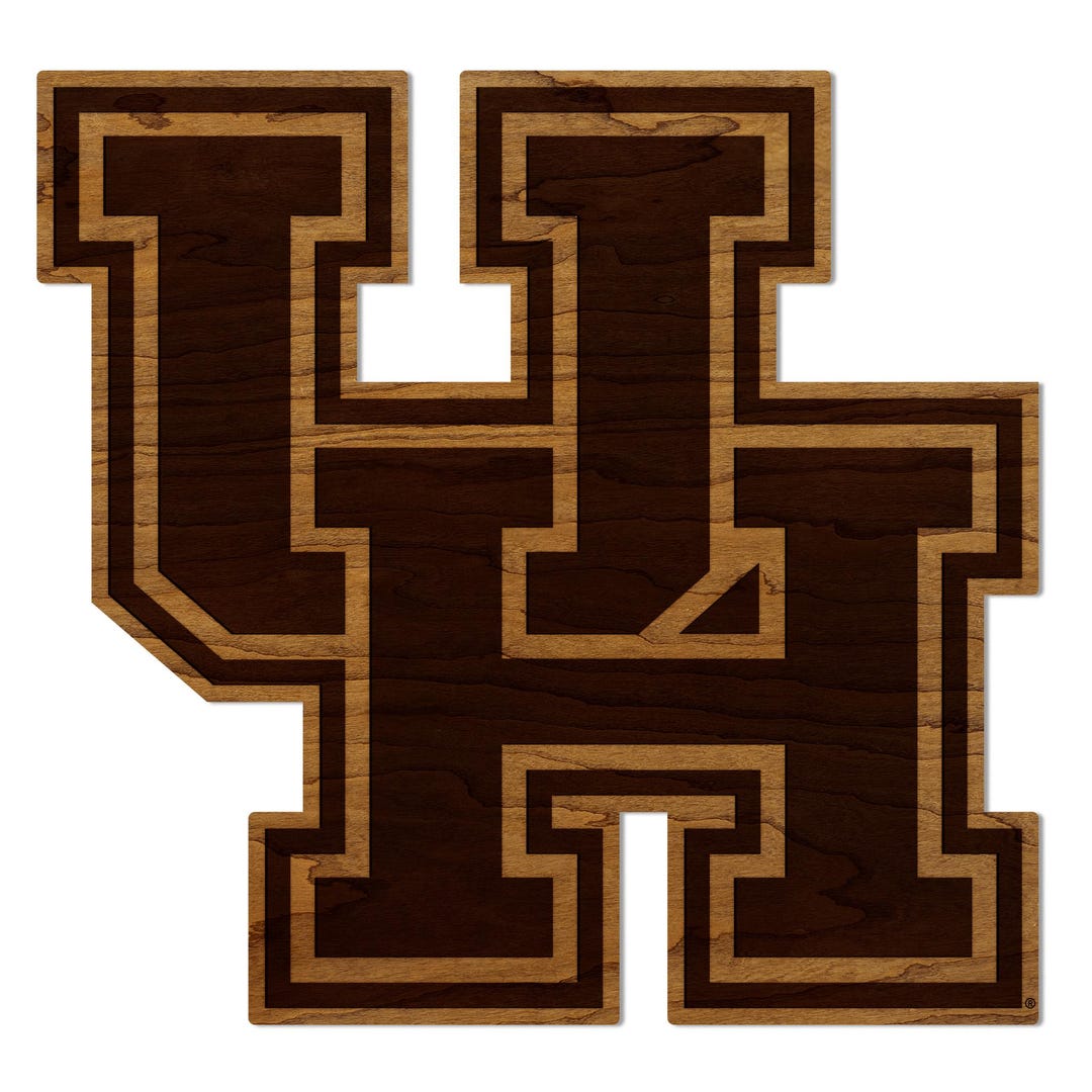 University of Houston UH Cutout Wall Hanging - Crafted From Cherry and ...