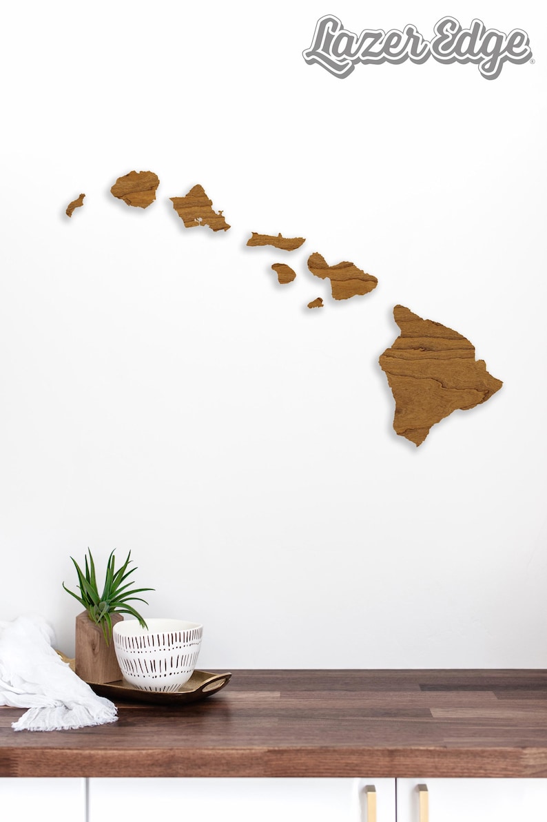 Hawaii Wall Hanging - Crafted From Cherry or Maple Wood - Etsy