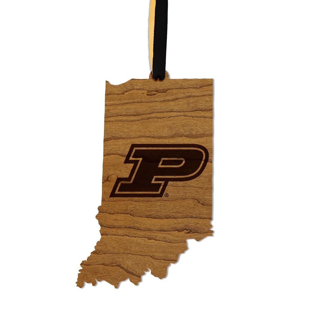 Purdue University Motion P on State Ornament – Crafted From Cherry and ...