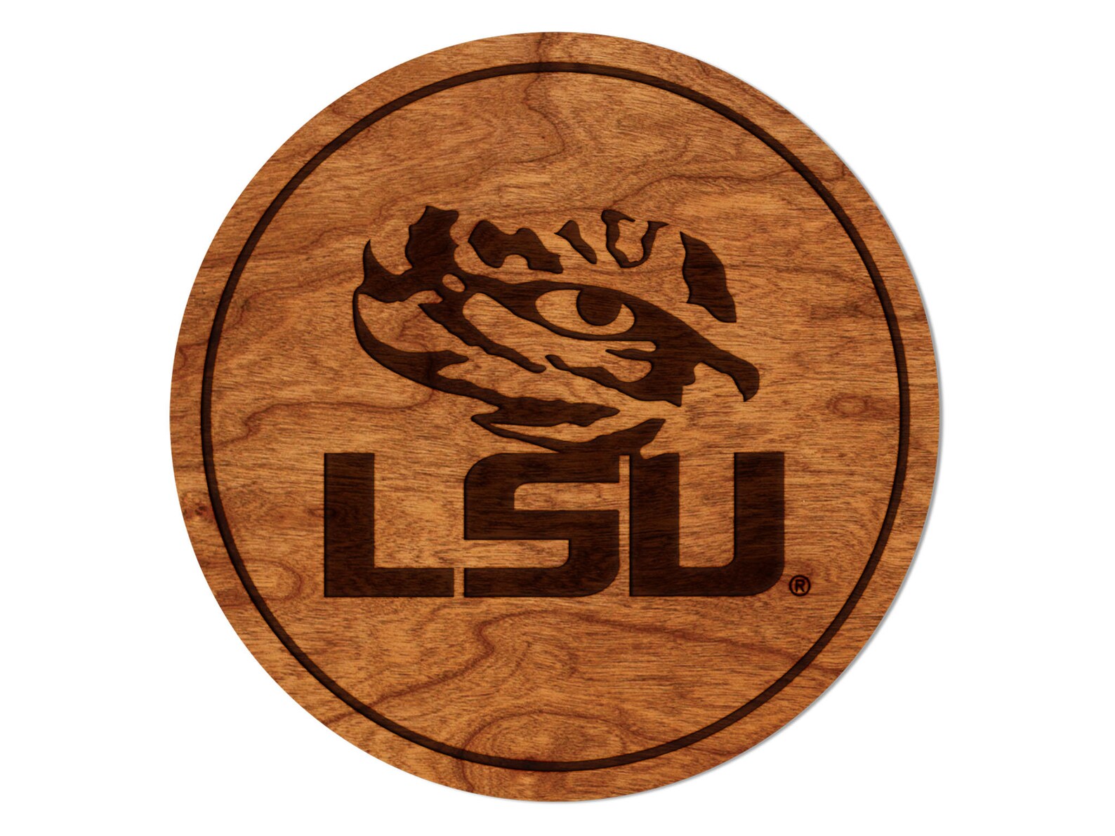 LSU Tigers Coaster Crafted From Cherry or Maple Wood - Etsy