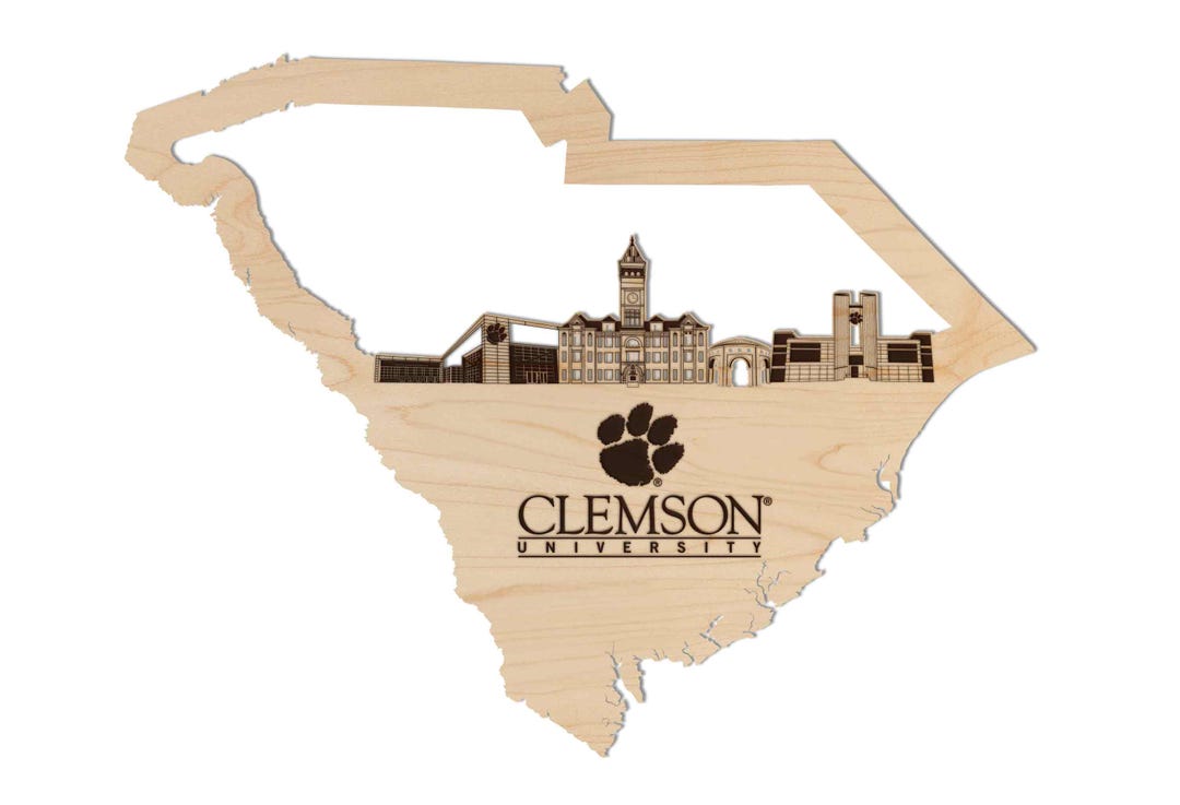 Clemson University Skyline Wall Hanging - Crafted From Cherry or Maple ...