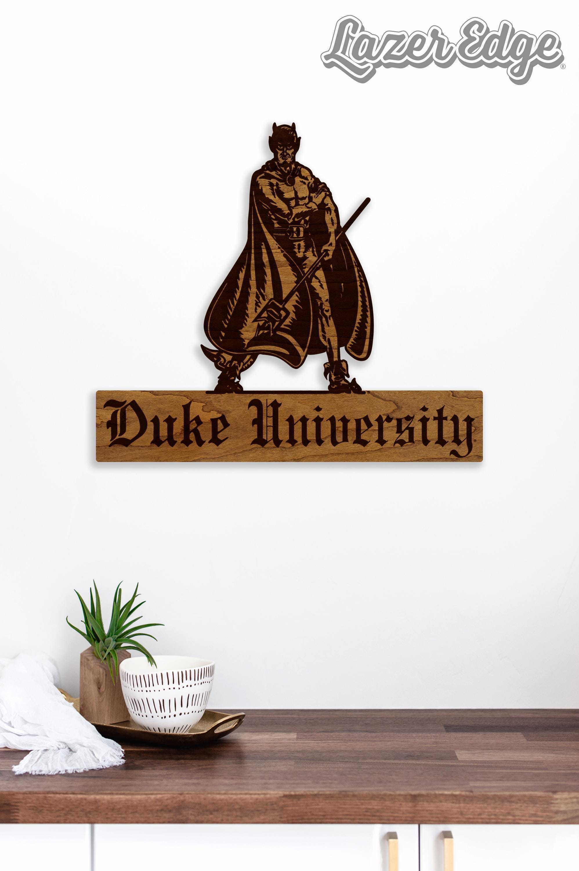 Duke University Gothic Duke Devil Wall Hanging - Crafted From Cherry ...