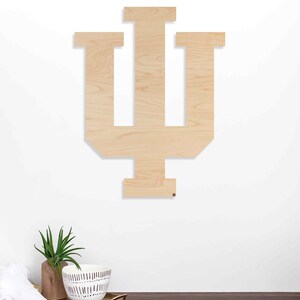 Indiana University IU Block Letters Wall Hanging - Crafted From Cherry ...