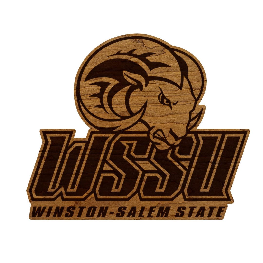 Winston-salem State University Rams Wall Hanging Crafted From Cherry ...