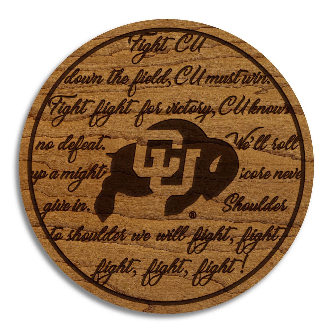 University of Colorado Boulder Fight Song Coaster – Crafted From Cherry ...