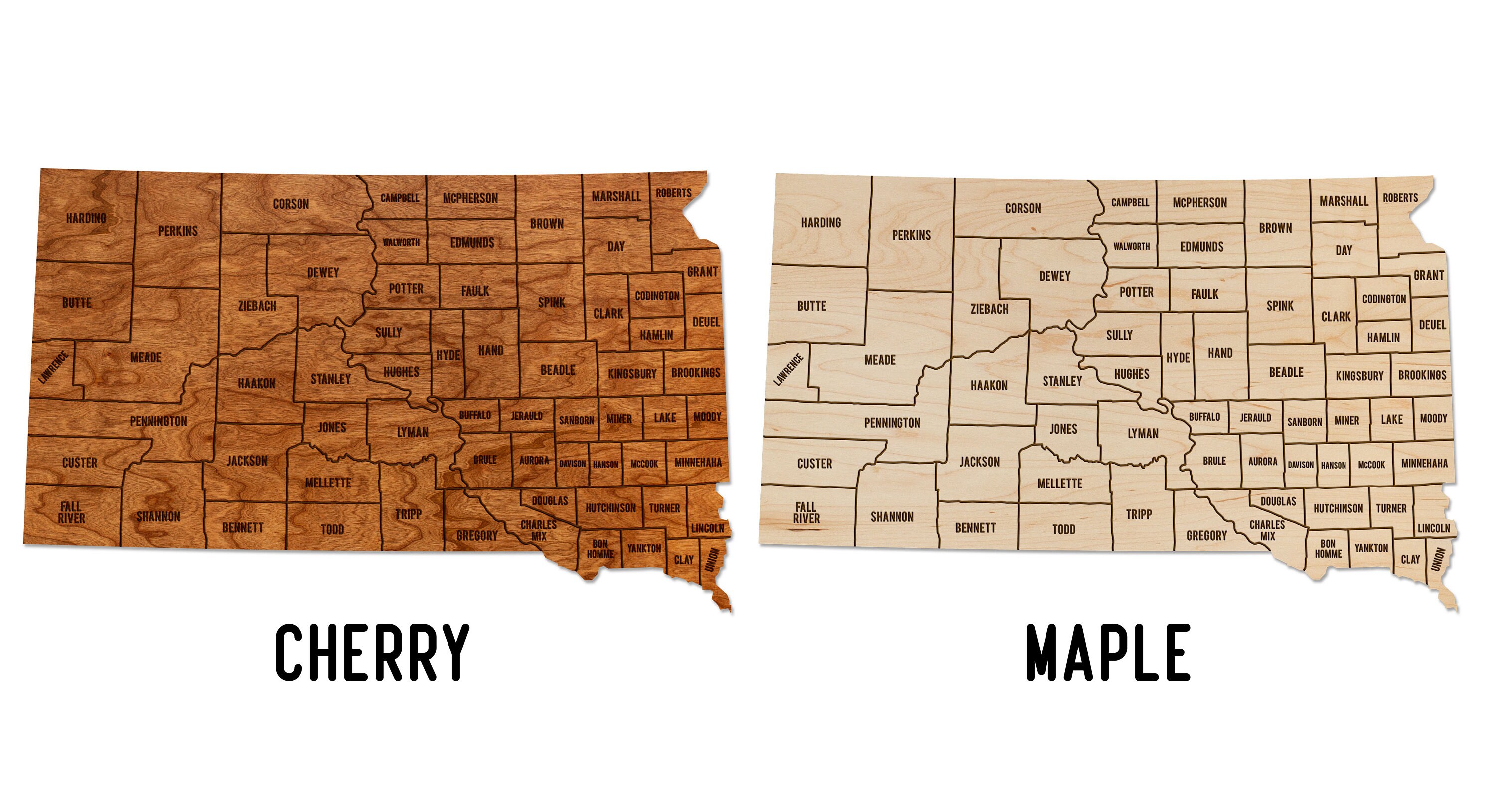 County State Map All 50 States Available Crafted From | Etsy