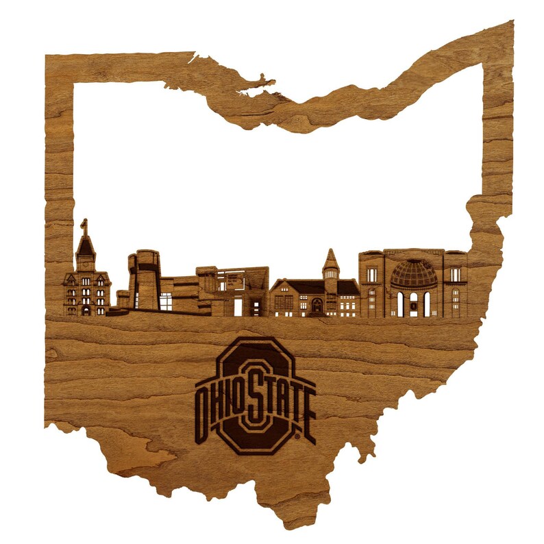 Ohio State University Skyline Wall Hanging - Crafted From Cherry or ...