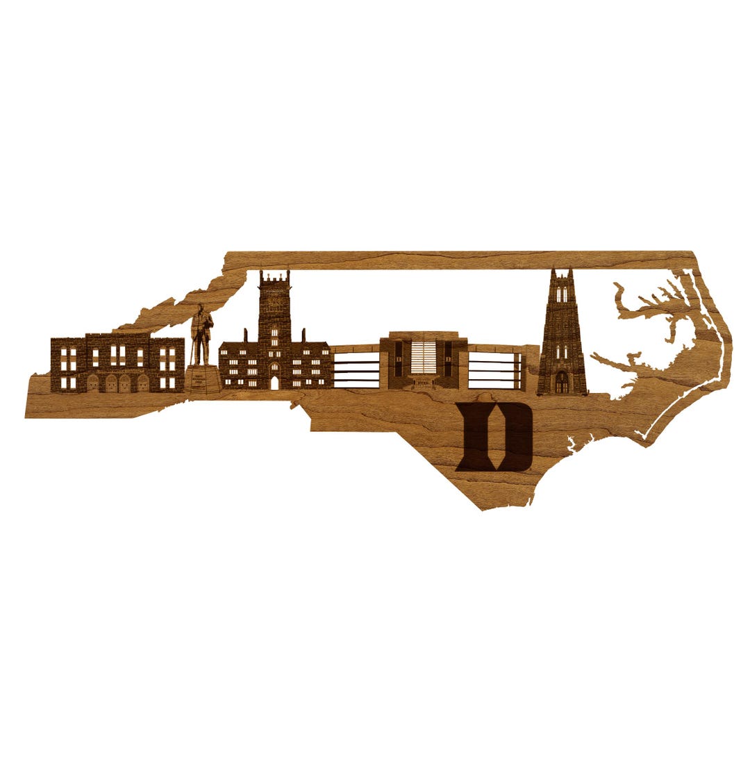 Duke University Skyline Wall Hanging - Crafted From Cherry and Maple ...