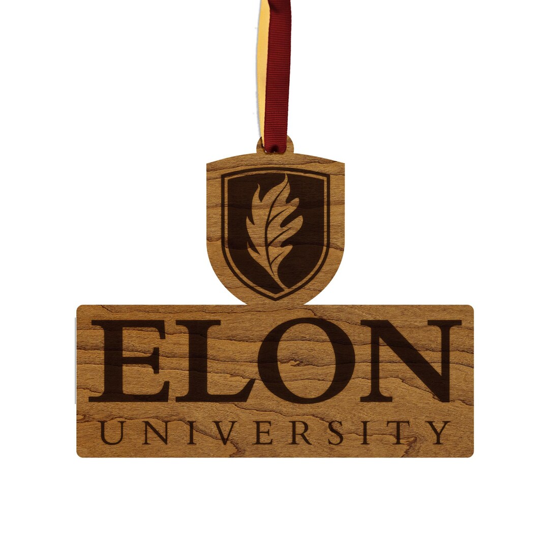Elon University Signature Mark Ornament – Crafted From Cherry and Maple ...