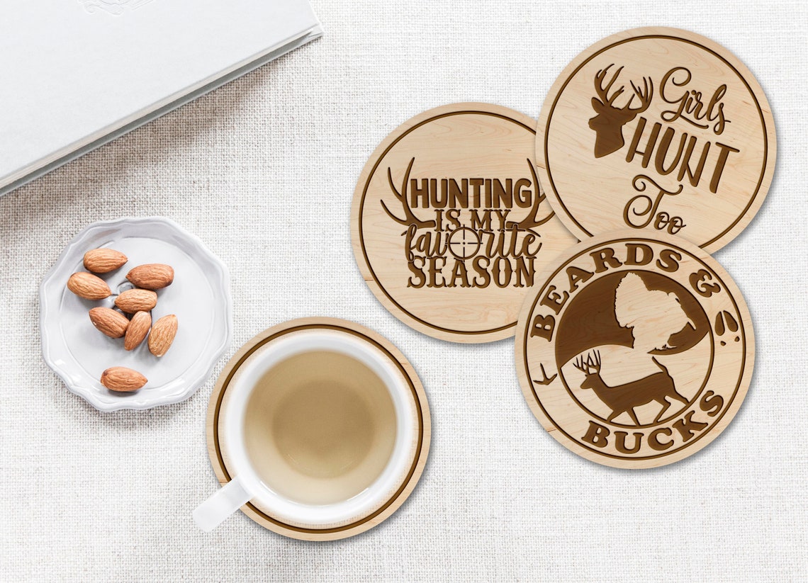 Deer Hunting Coaster Click to See Multiple Designs Crafted - Etsy