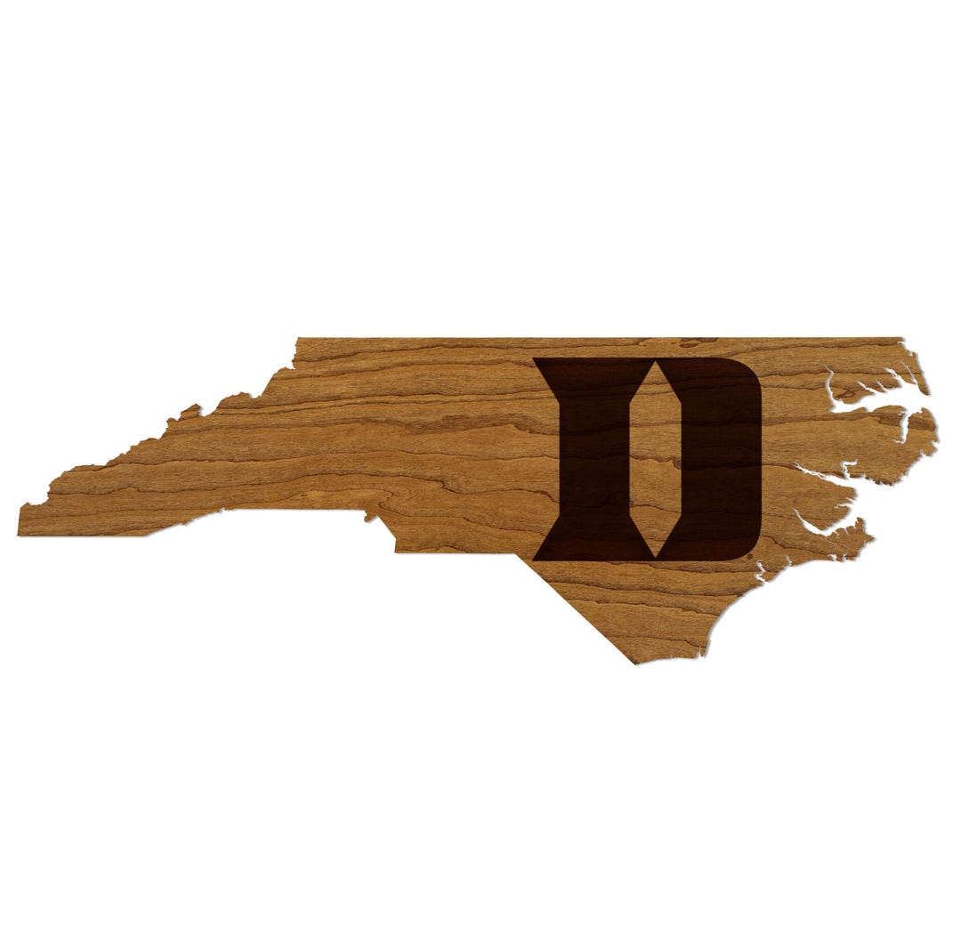 Duke University Iron D on State Wall Hanging - Crafted From Cherry and ...