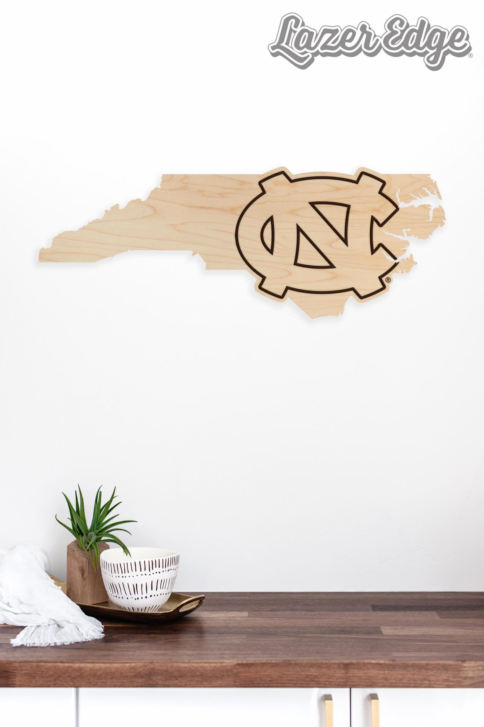 University of North Carolina Interlocked NC on State Wall Hanging ...
