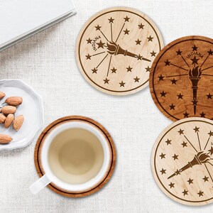 State Flag Coaster All 50 States Available Crafted From Cherry or Maple ...