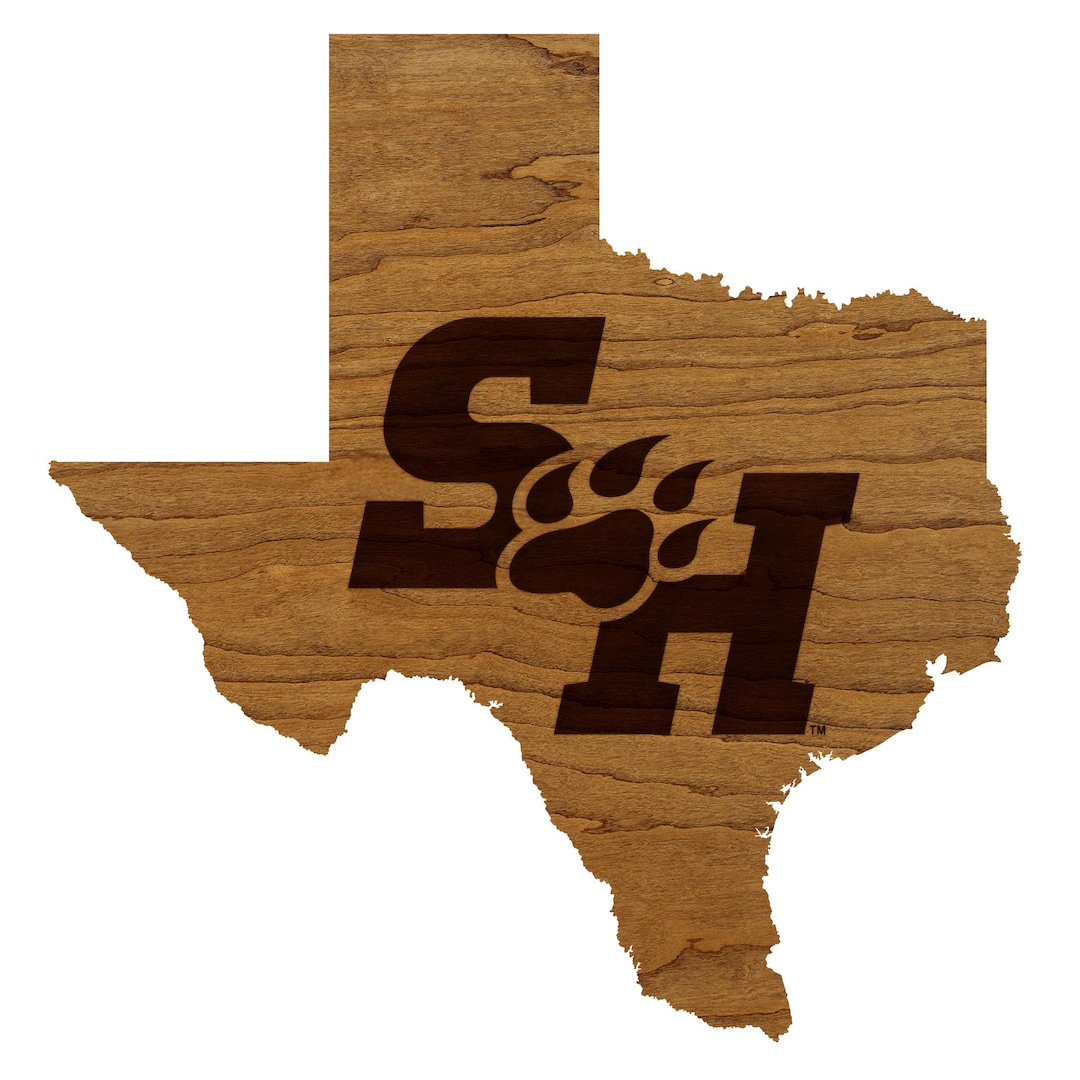 Sam Houston State University Logo on State Wall Hanging - Crafted From ...