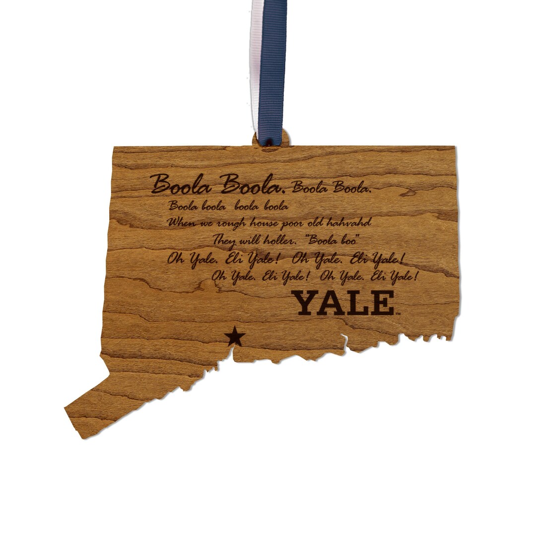 Yale University Fight Song on State Ornament – Crafted From Cherry and ...