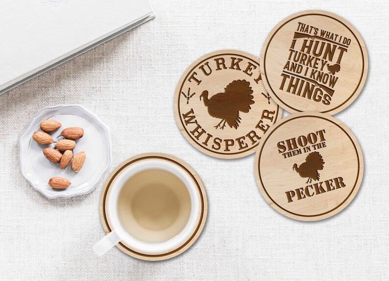 Turkey Hunting Coaster Click to See Multiple Designs | Etsy