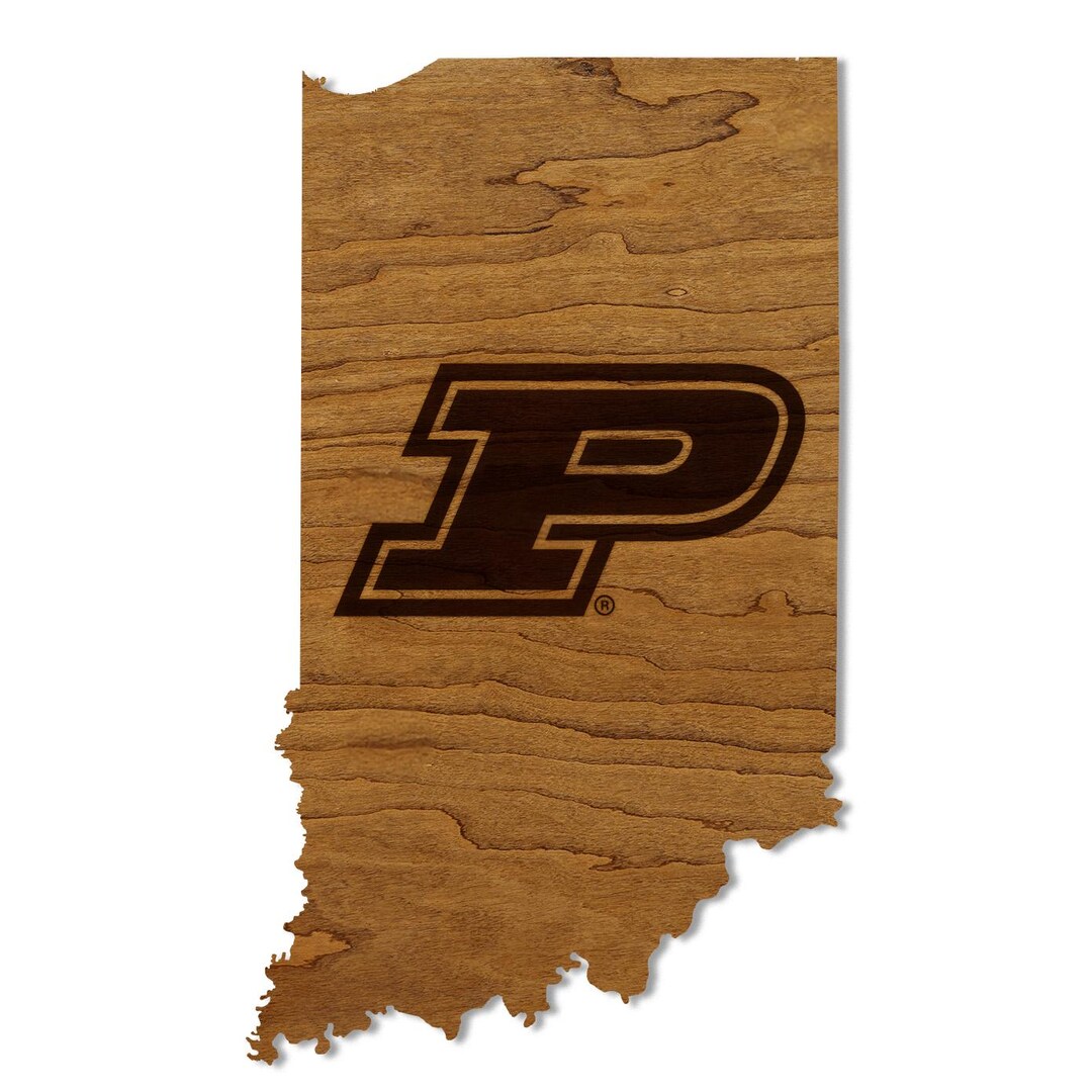Purdue University Motion P on State Wall Hanging – Crafted From Cherry ...