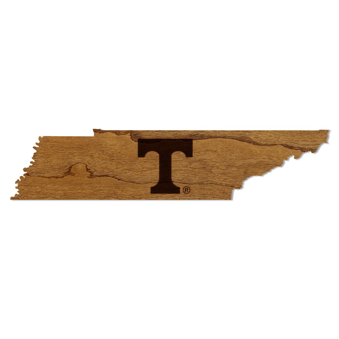 University of Tennessee Power T on State Magnet - Crafted From Cherry ...