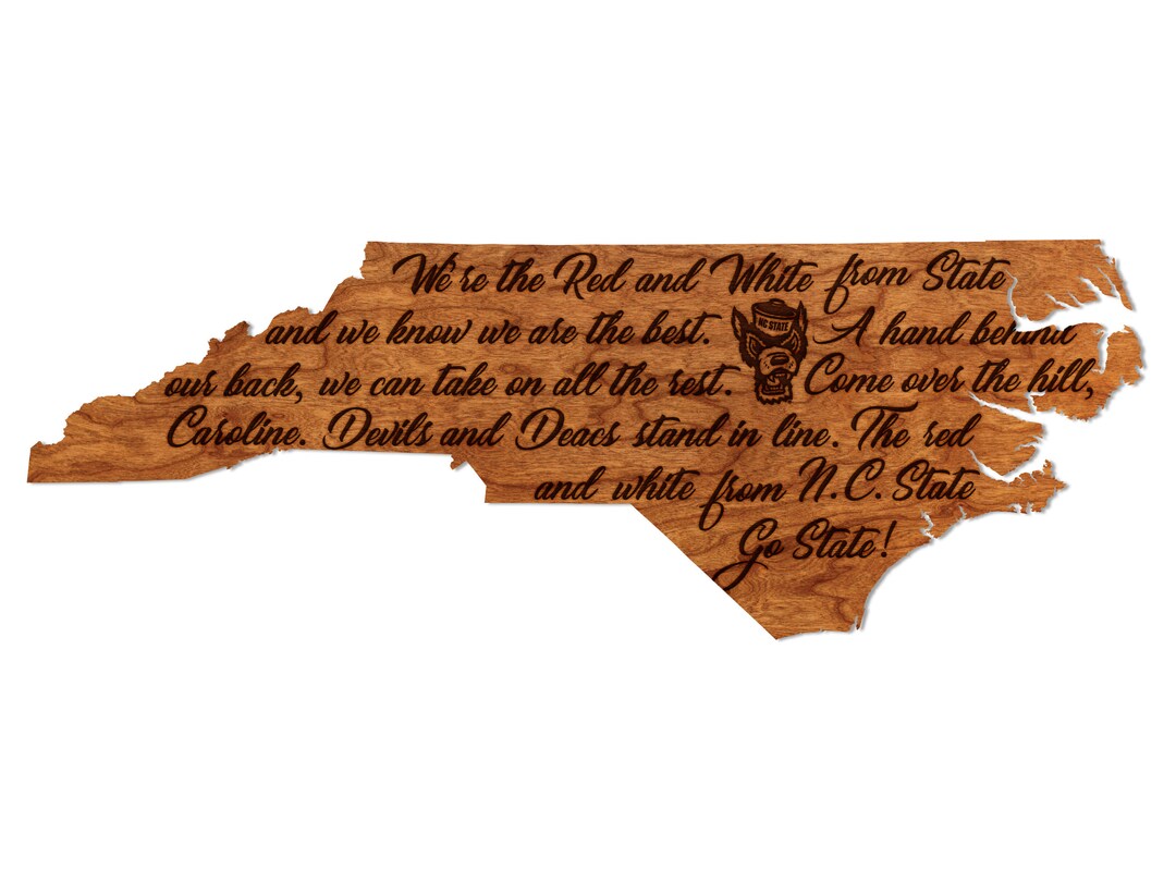 NC State University NCSU Wall Hanging Crafted From Cherry and Maple ...