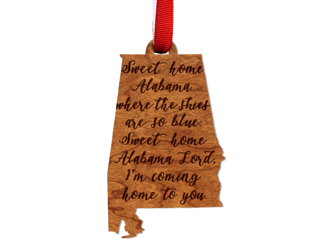 Sweet Home Alabama Ornament – Crafted From Cherry Wood - Etsy