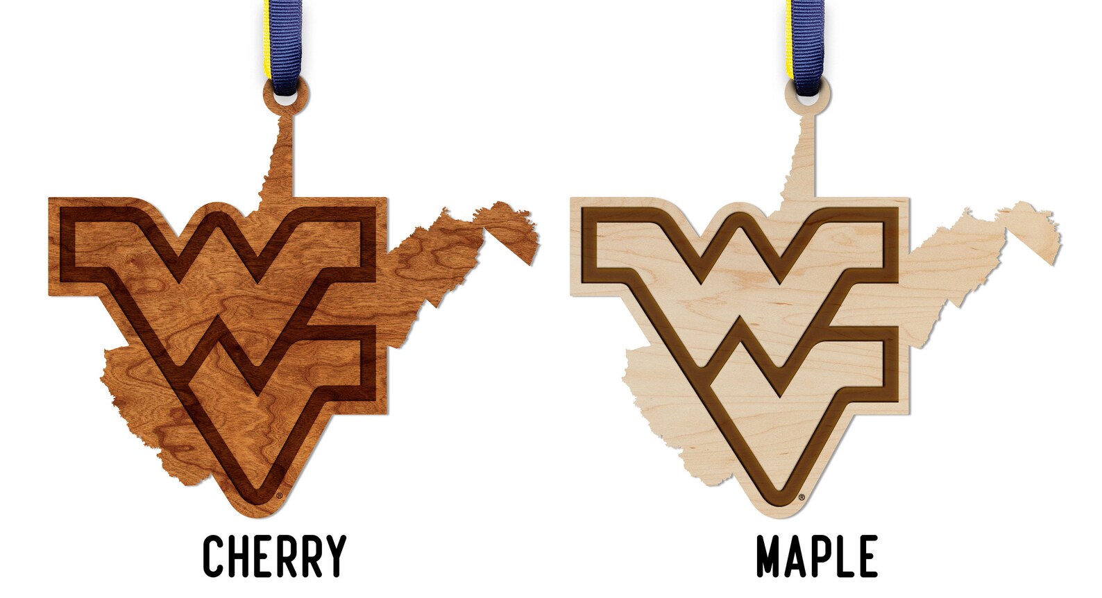 West Virginia Mountaineers Ornament Crafted From Cherry Wood - Etsy