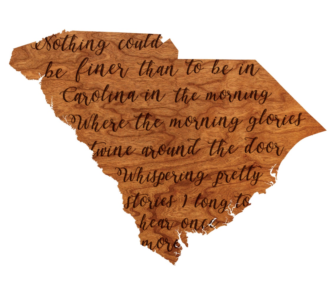 Nothing Could Be Finer South Carolina Wall Hanging Crafted | Etsy