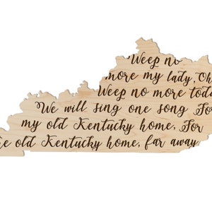 My Old Kentucky Home Wall Hanging – Crafted From Cherry Wood - Etsy