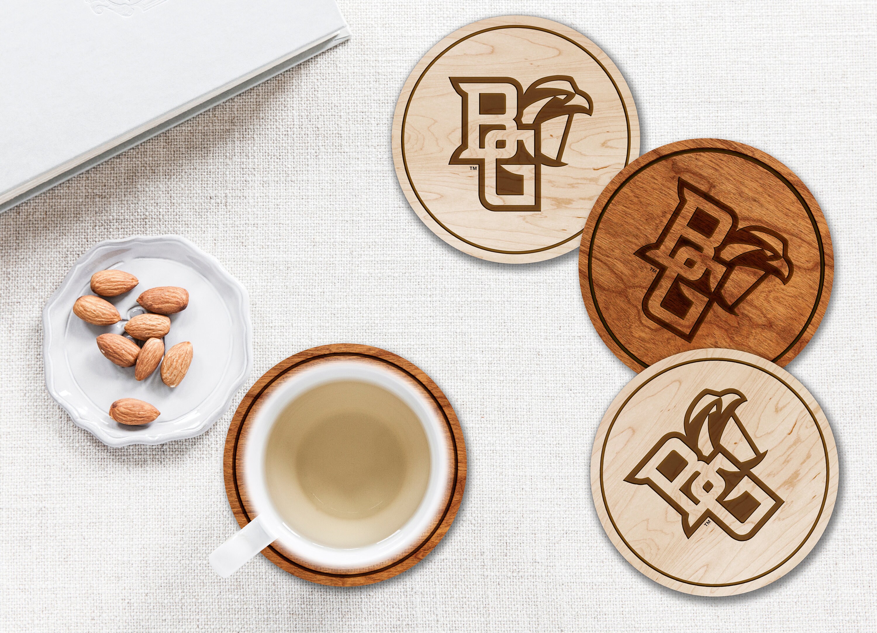 Bowling Green Falcons Coaster Crafted From Cherry or Maple - Etsy