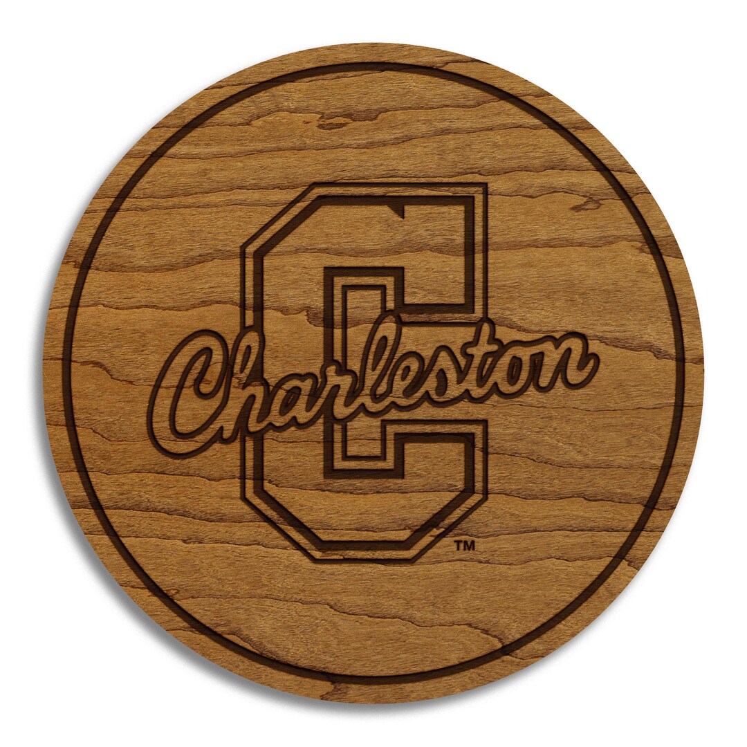 College of Charleston Logo Coaster - Crafted From Cherry or Maple Wood ...