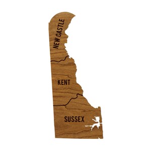 Delaware County Map Wall Hanging - Crafted From Cherry or Maple Wood - Etsy