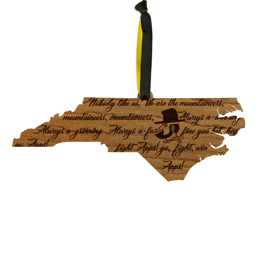 Appalachian State University Fight Song on State Ornament – Crafted ...