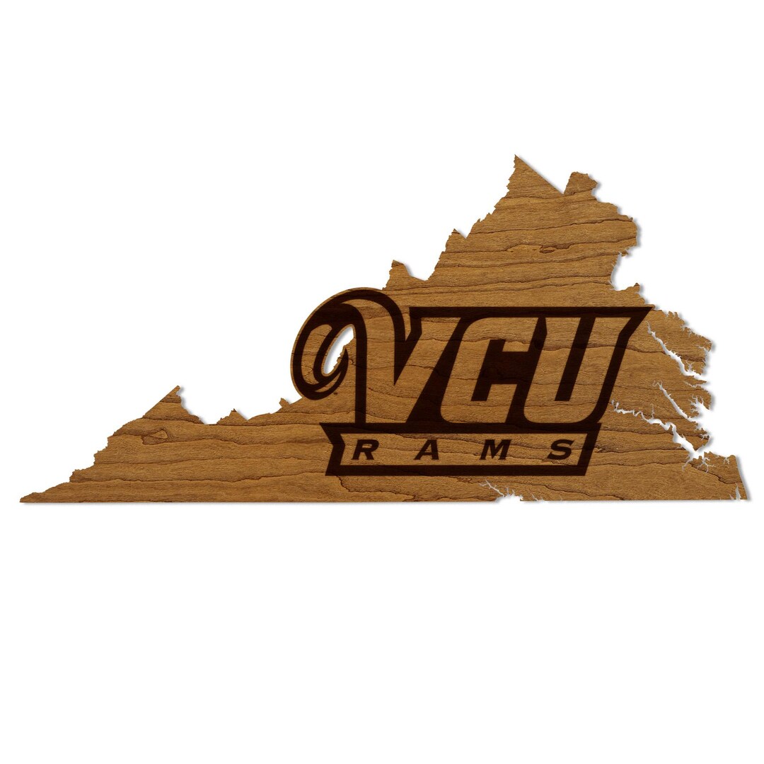 Virginia Commonwealth University Rams on State Wall Hanging - Crafted ...