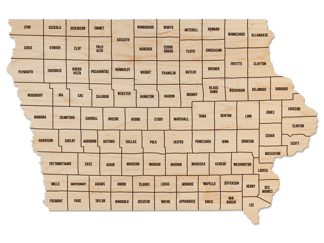 County State Map All 50 States Available Crafted From Cherry or Maple ...