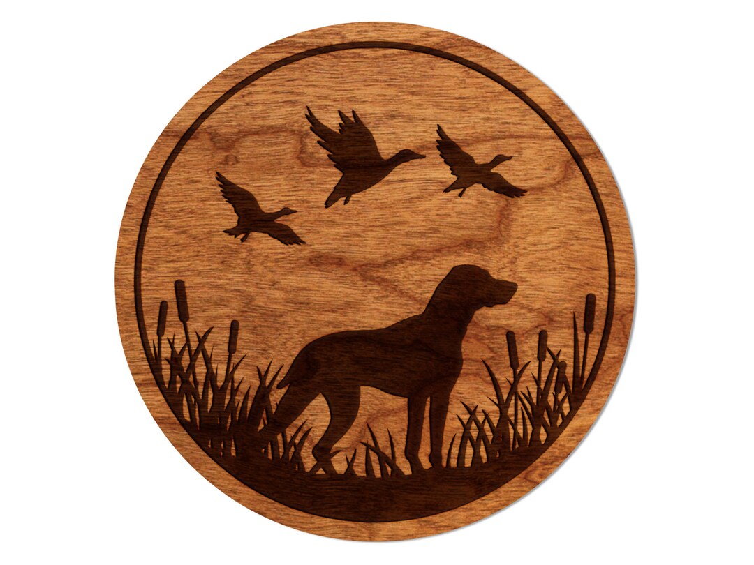 Duck Hunting Coaster Click to See Multiple Designs Crafted From Cherry ...