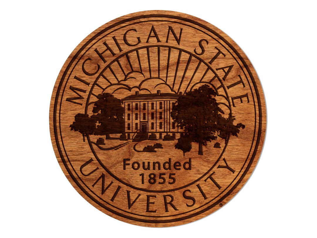 Michigan State University MSU Wall Hanging Crafted From Cherry or Maple ...