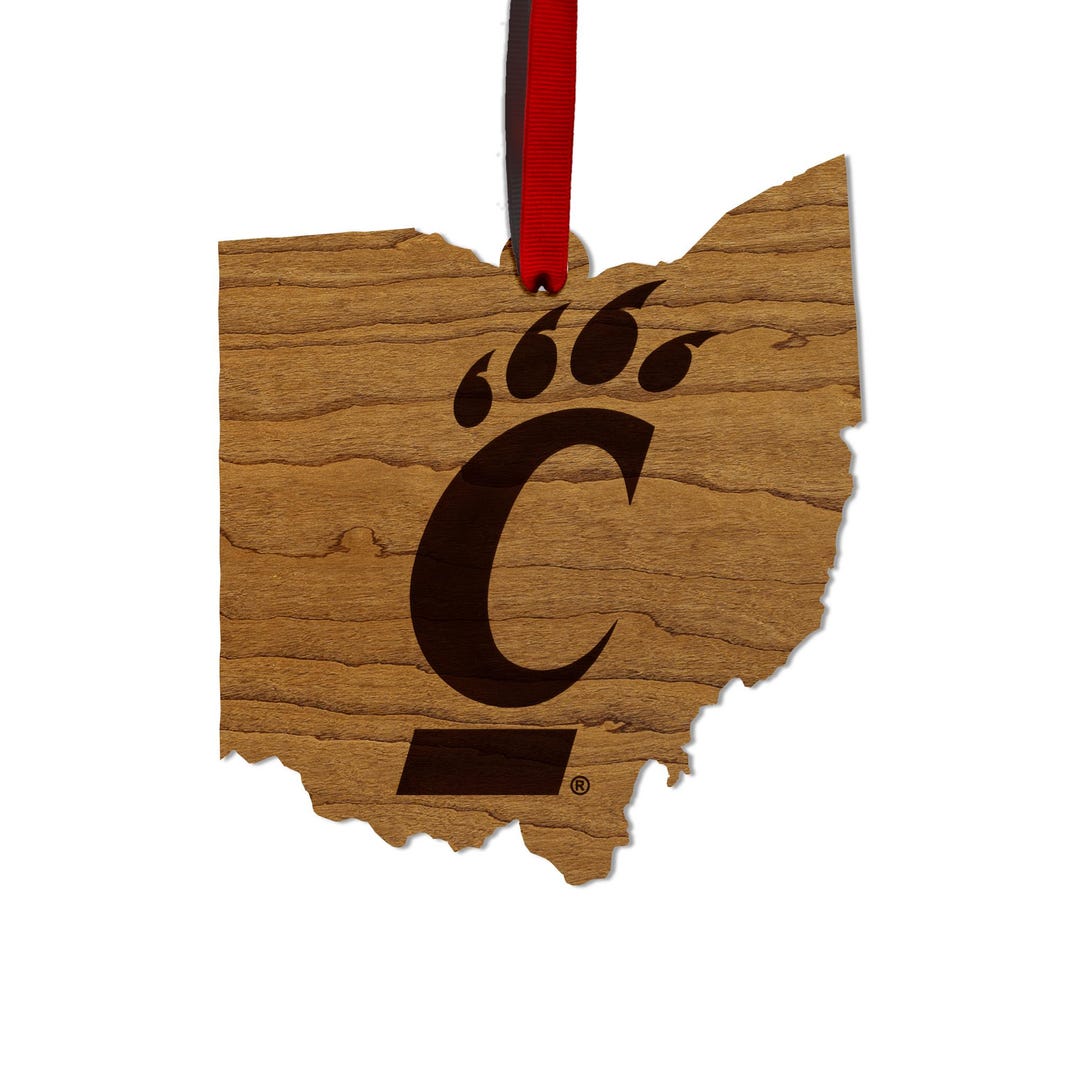 University of Cincinnati Bearcat on State Ornament – Crafted From ...