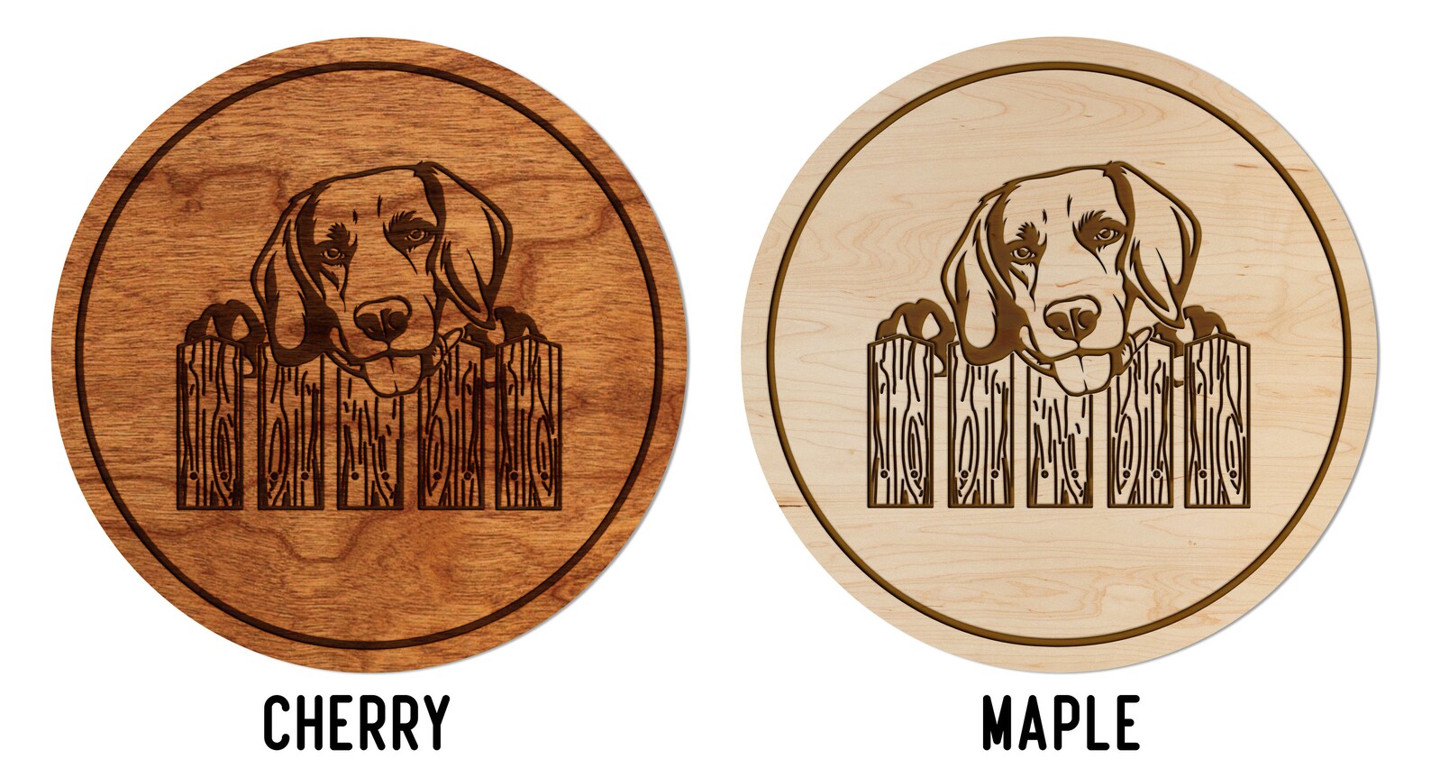 Dog Coaster Multiple Breeds Available Crafted From Cherry - Etsy