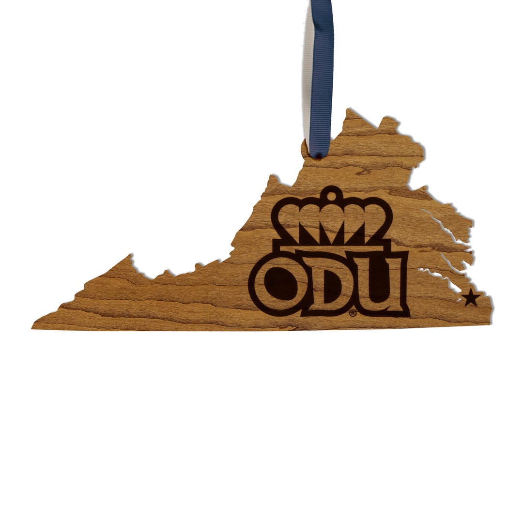 Old Dominion University Ornament Crown on State Ornament – Crafted From ...