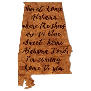 Sweet Home Alabama Wall Hanging – Crafted From Cherry Wood - Etsy
