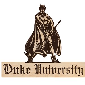 Duke University Gothic Duke Devil Wall Hanging - Crafted From Cherry ...