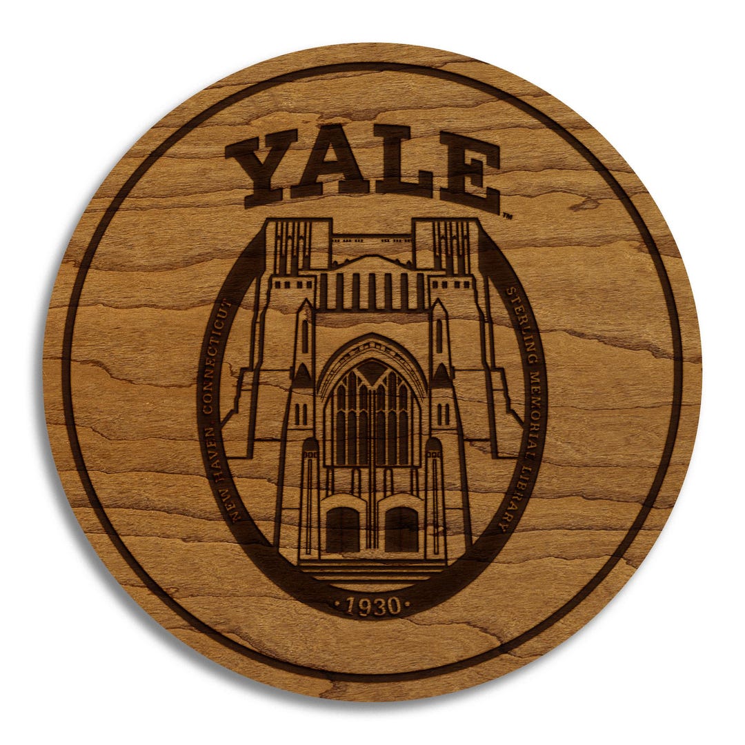 Yale University Sterling Memorial Library Coaster – Crafted From Cherry ...