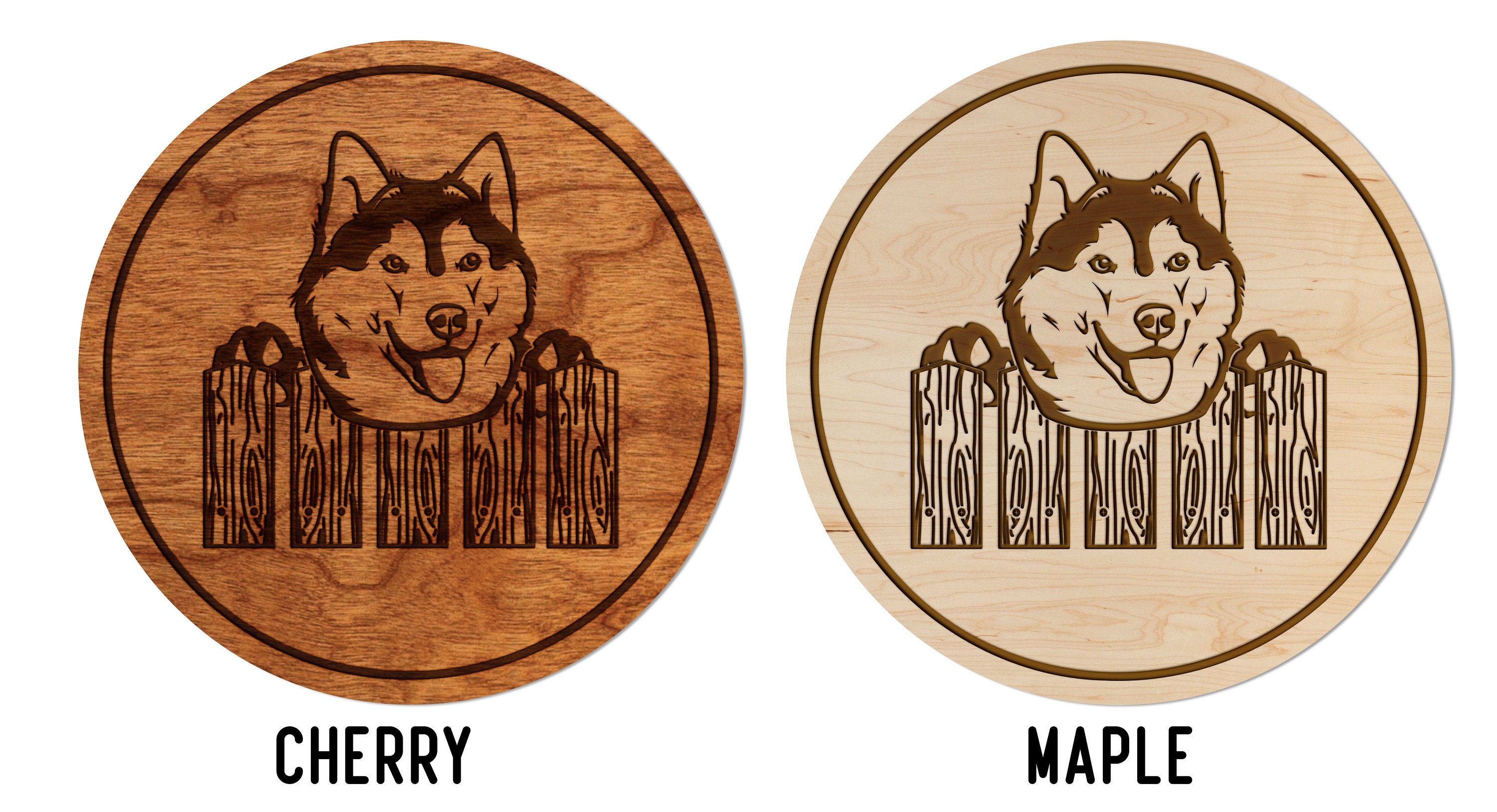 Dog Coaster Multiple Breeds Available Crafted From Cherry | Etsy
