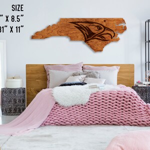 North Carolina Central University NCCU Wall Hanging State Map Eagle ...