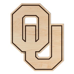 Oklahoma University OU Wall Hanging - Crafted From Cherry or Maple Wood ...