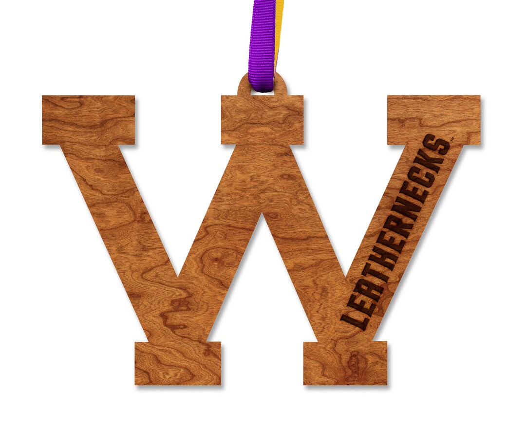 Western Illinois Leathernecks Bulldog Ornament Crafted From Cherry and ...