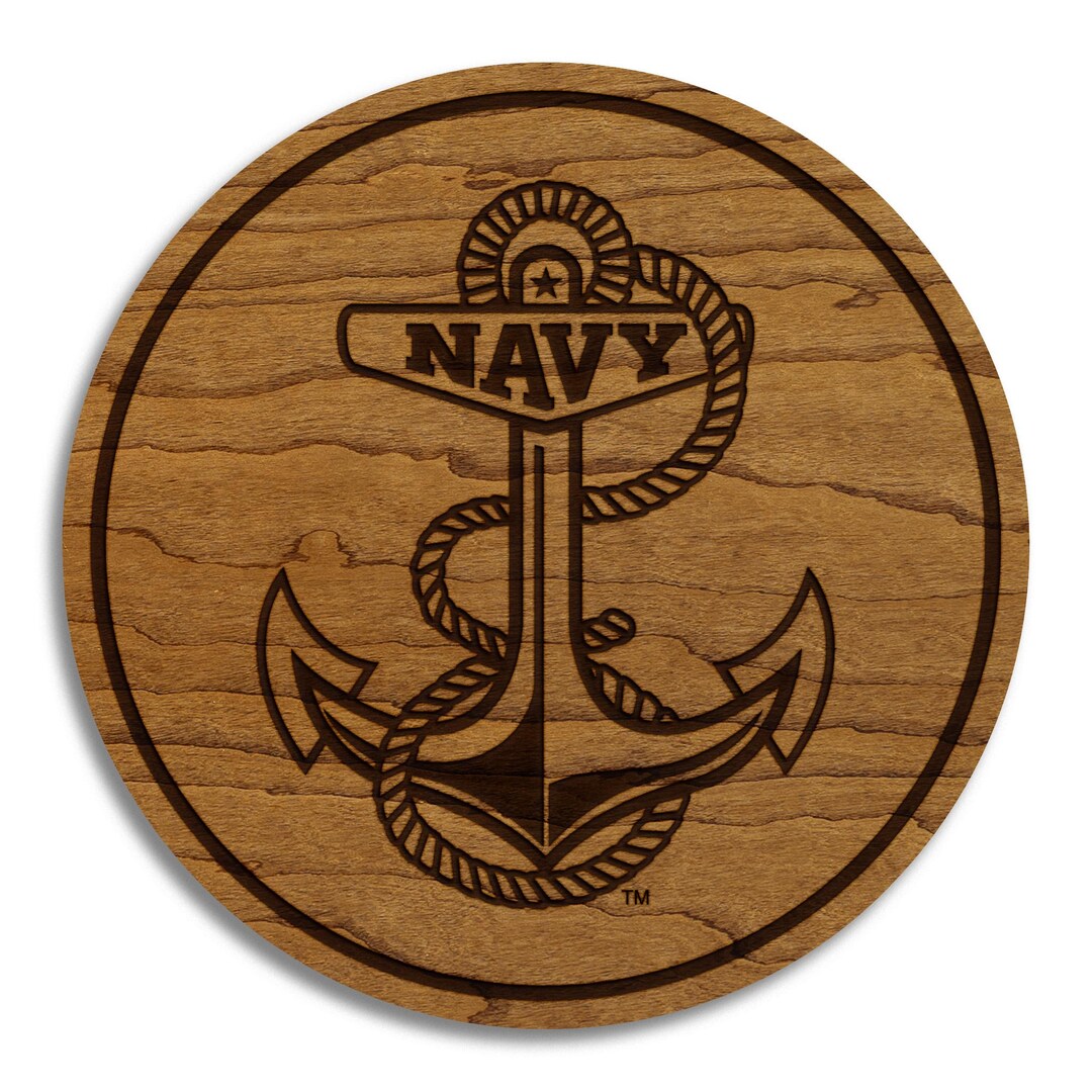 United States Naval Academy Anchor Coaster – Crafted From Cherry or ...
