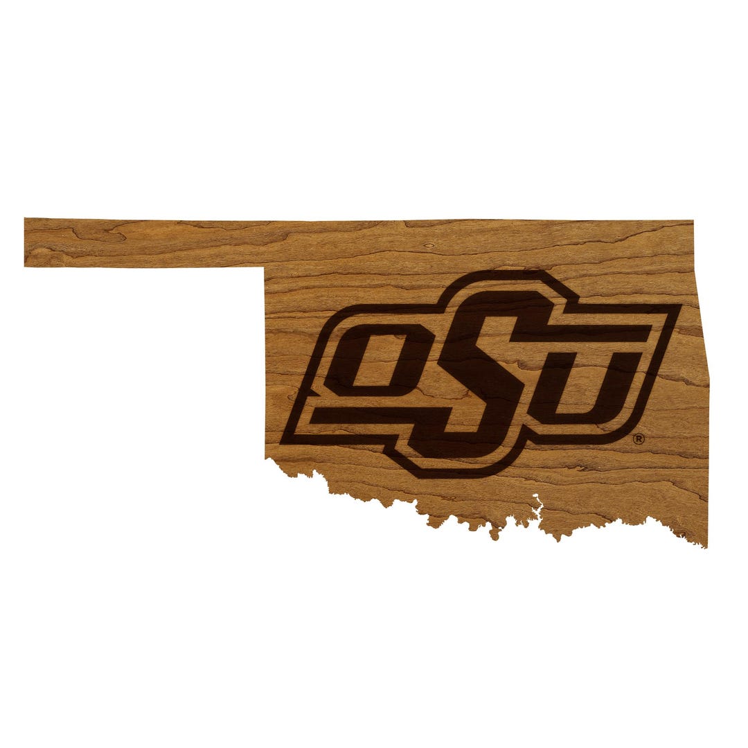 Oklahoma State University OSU on State Wall Hanging - Crafted From Cherry or Maple Wood ...