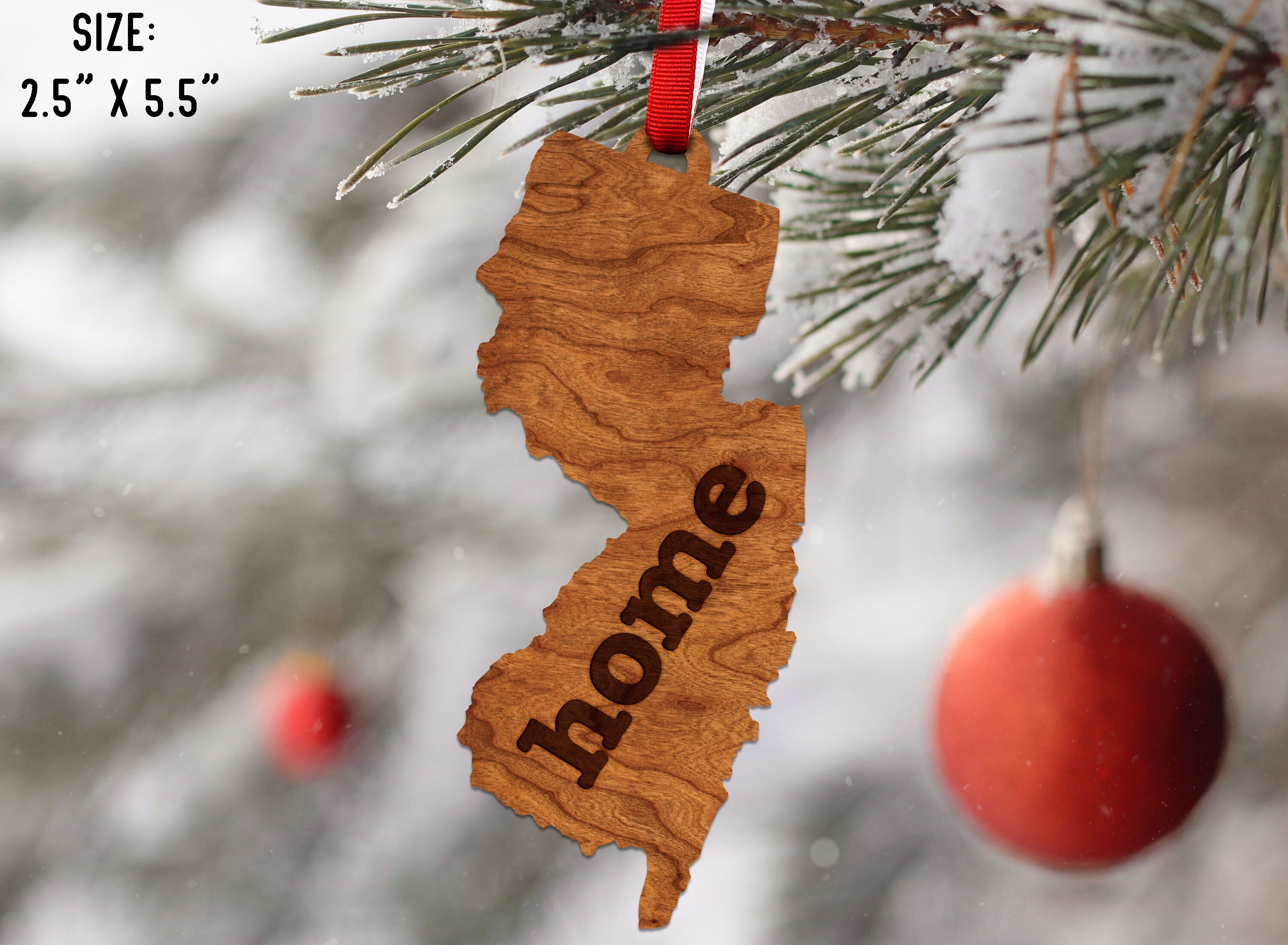 Home State Map Ornament All 50 States Available Crafted | Etsy