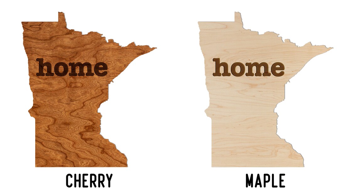 Home State Map All 50 States Available Crafted From Cherry - Etsy