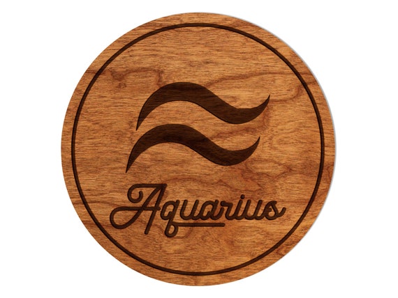 Zodiac Coaster Symbols Crafted From Cherry or Maple Wood - Etsy